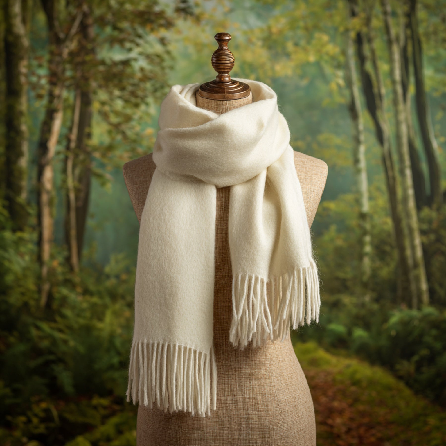 Lambswool long winter scarf | Shop 100% pure wool scarves Canada – econica